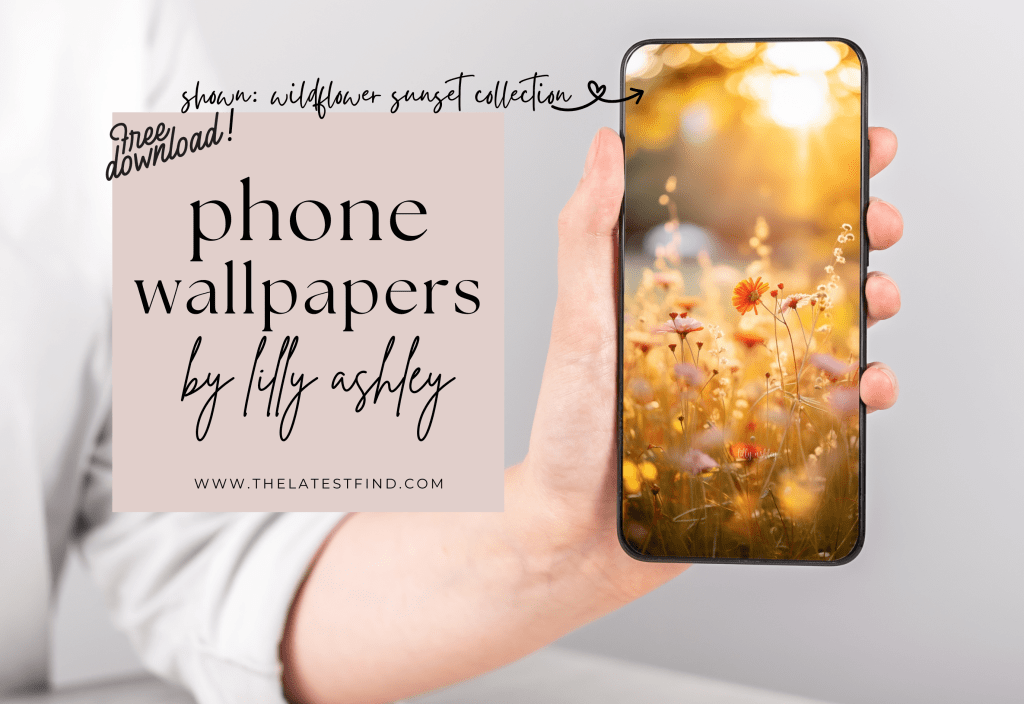 Wildflower Sunset Phone Wallpapers: Free for Download - Lilly Ashley Design