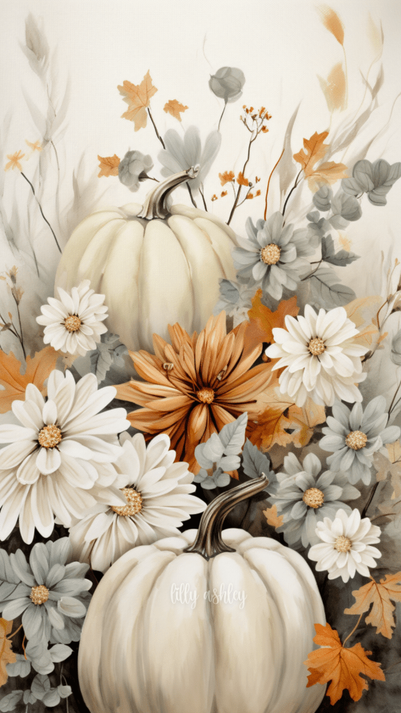 New Free Fall Phone Wallpapers: Pumpkins & Daisies Collection