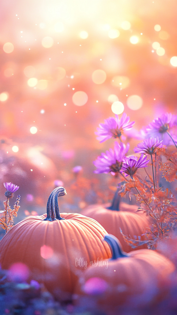 Pumpkin Sunrise: Free Fall Phone Wallpapers - Lilly Ashley Design