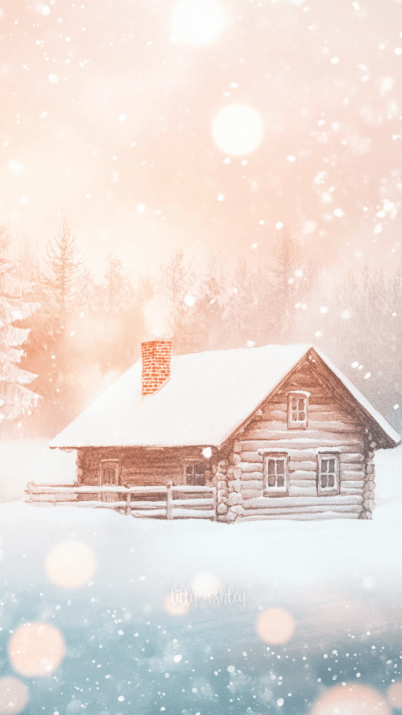 Snowy Cabin Wallpaper Collection - Lilly Ashley Design
