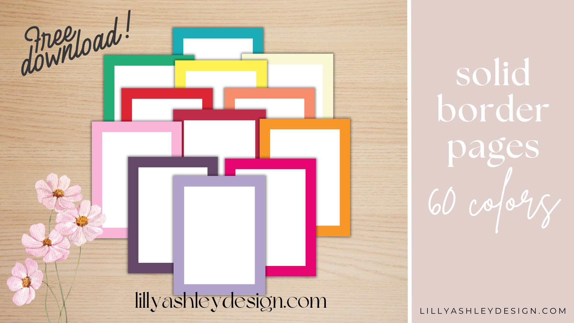 New Free Border Paper Collection – 60 Colors to Download! 🖊️ - Lilly ...